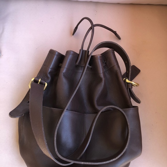 Coach | Bags | Coach Brown Leather Thomson Drawstring Bucket Bag | Poshmark